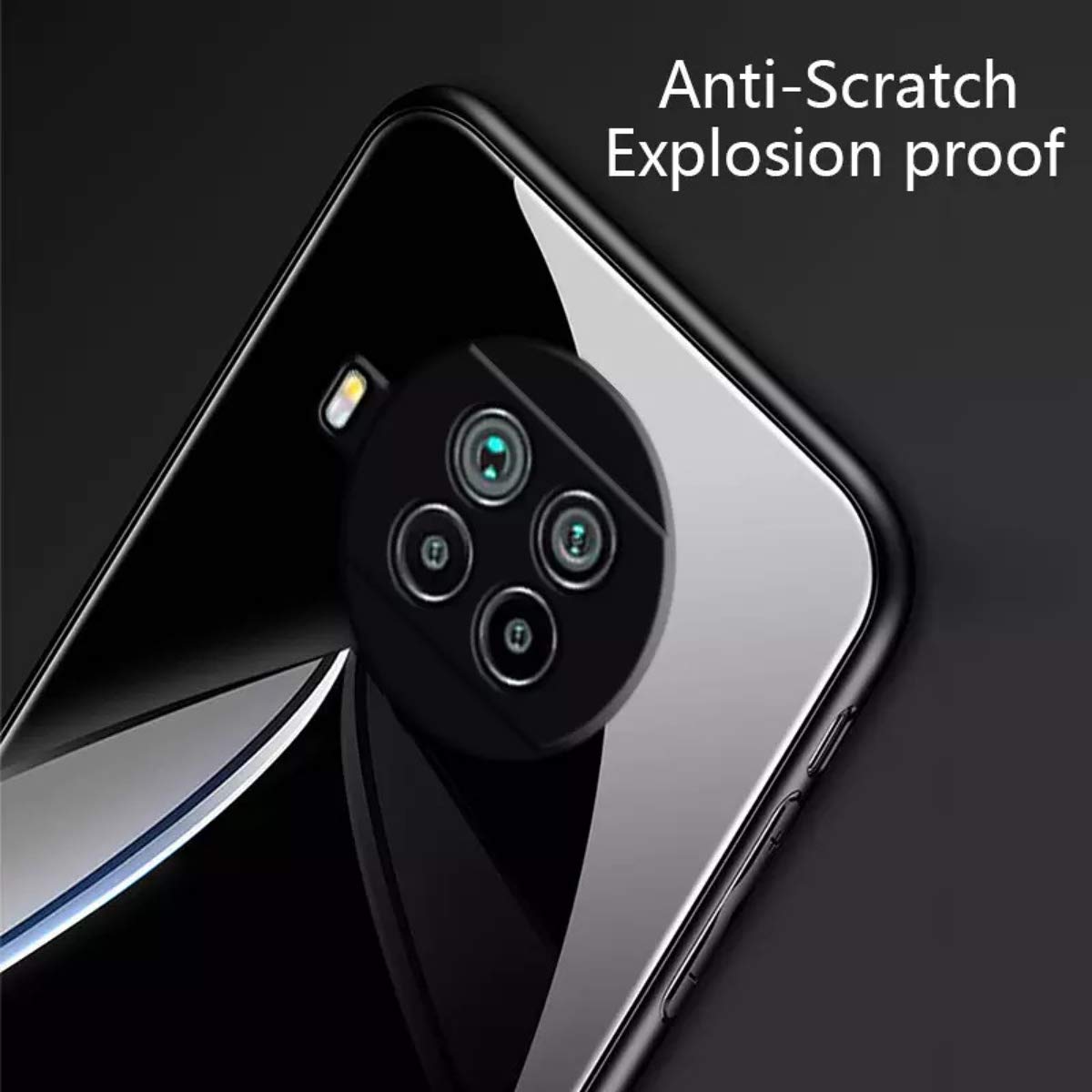 MOBILOVE Back Cover for Mi 10i 5G | Luxury Toughened Glass Cover with ...